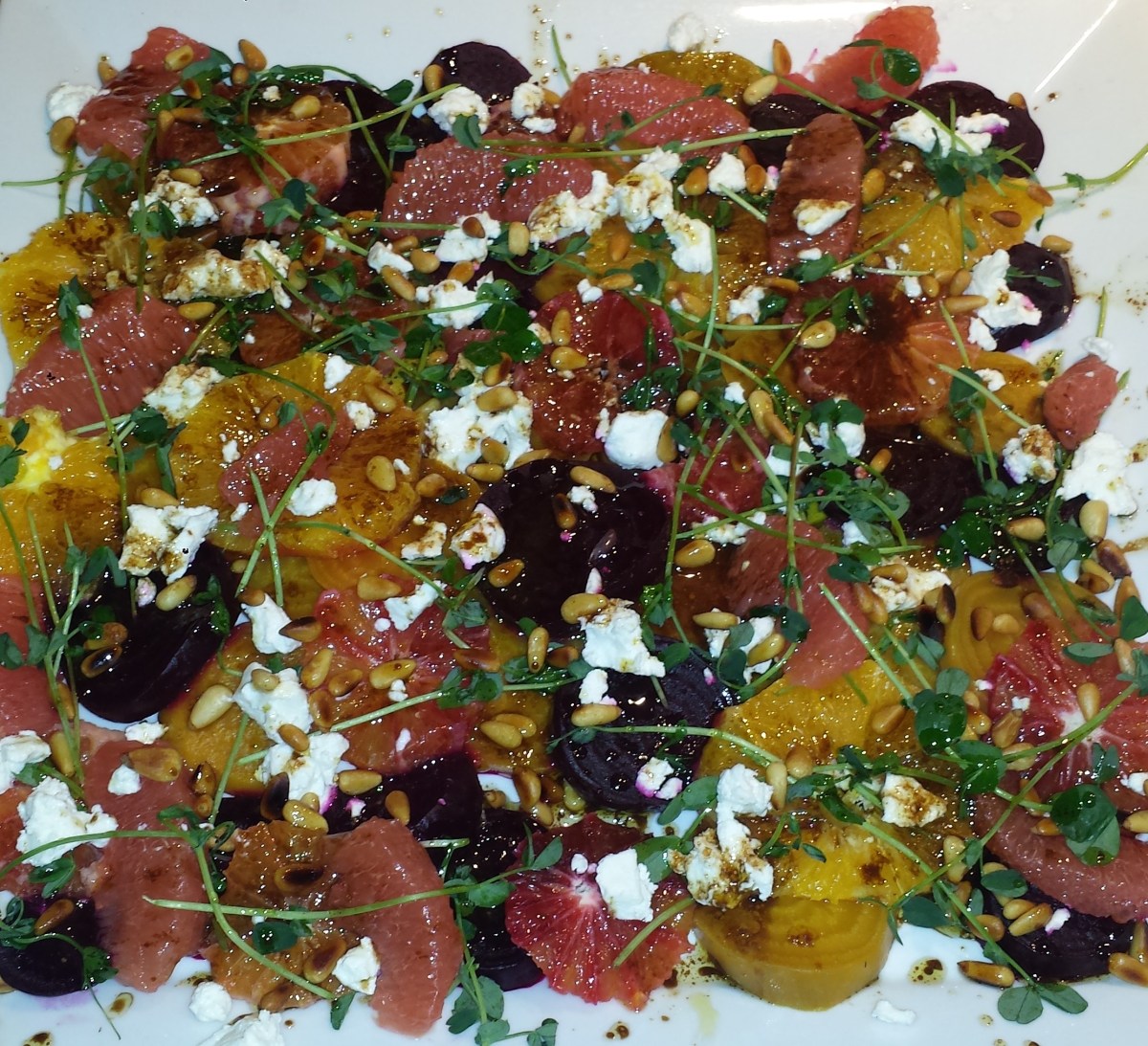 Wheatless Wednesday – Beet and Citrus Salad with Goat Cheese & Pine ...