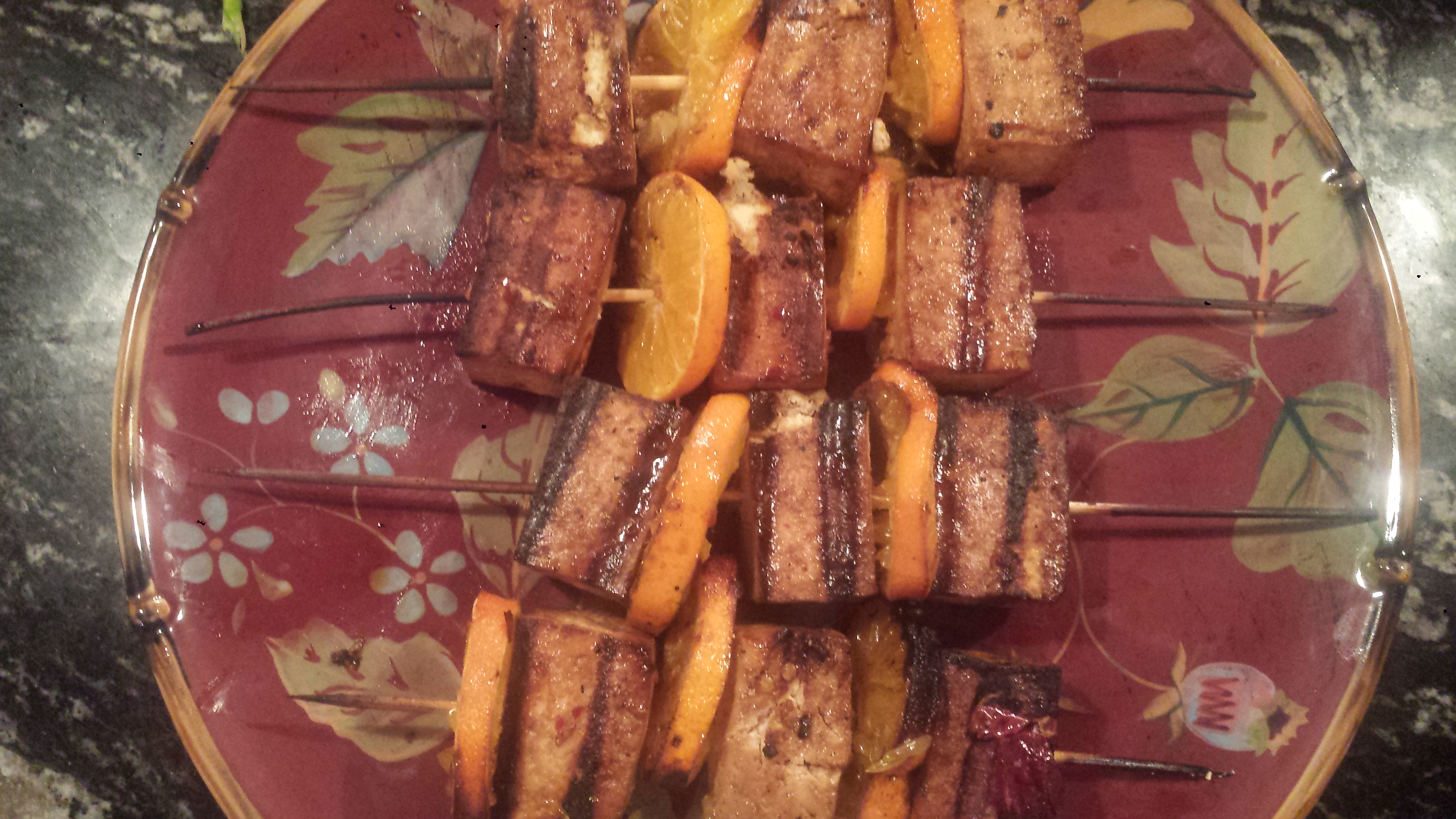 Meatless Monday – Spicy Tofu and Mandarin Skewers | goodmotherdiet