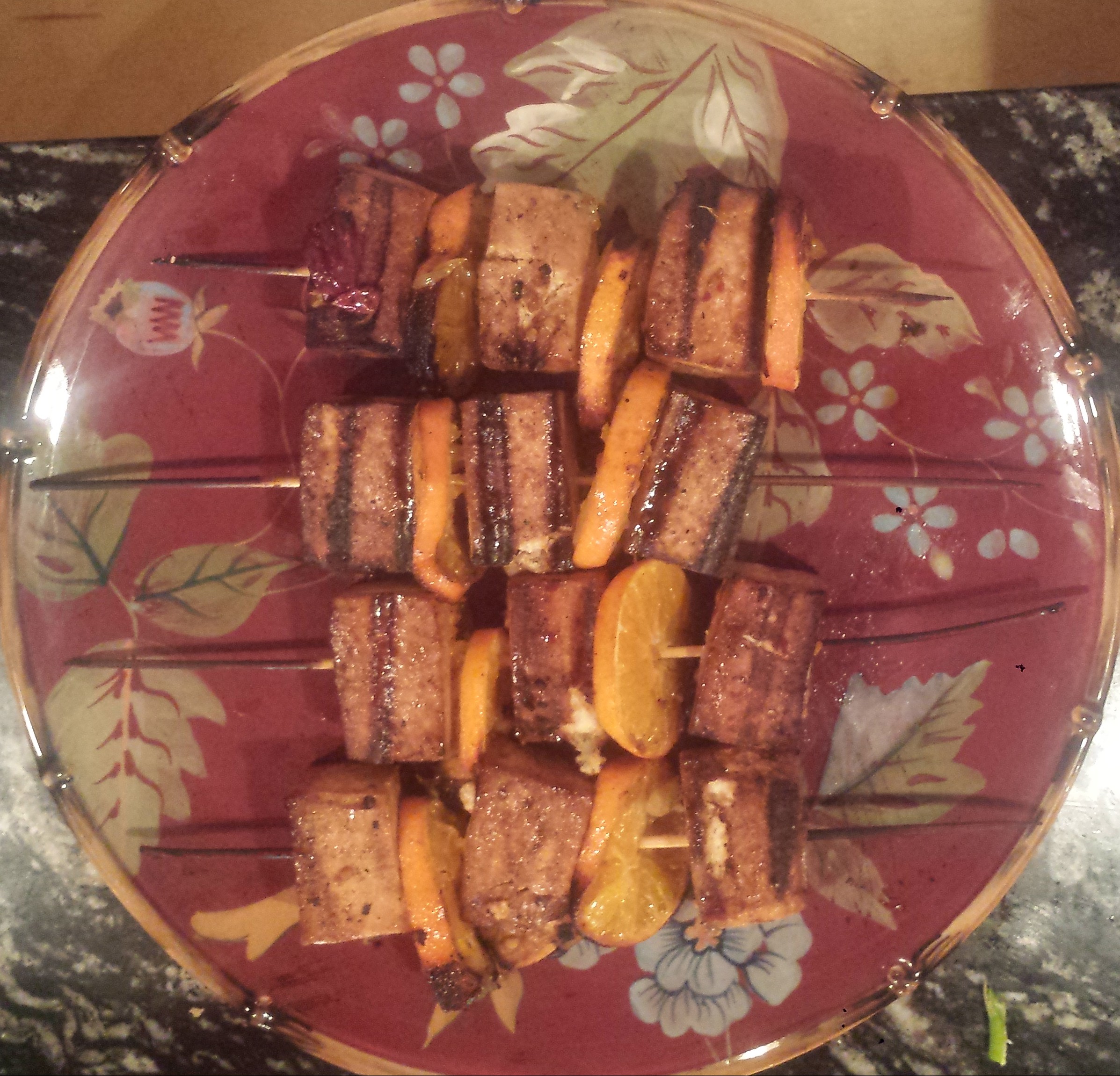 Meatless Monday – Spicy Tofu and Mandarin Skewers | goodmotherdiet