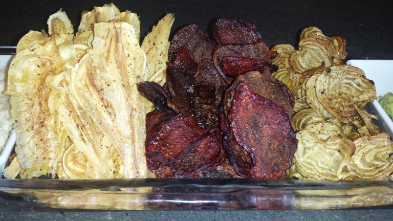 Root Vegetable Chips with Two Dips | goodmotherdiet